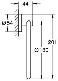 GROHE 41174DC0 - Držák ručníků START nerez