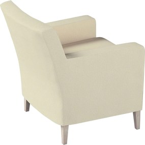 Potah na křeslo IKEA Karlstad barva krémová látka lesklé, pletený vzor