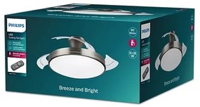 Philips-LED Stropní svítidlo s ventilátorem LED/35W/230V 5500/4000/2700K+DO nikl