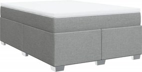Box spring postel s matrací světle šedá 140 x 190 cm textil 3285130