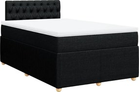 Box spring postel s matrací černá 120x190 cm textil 3287404