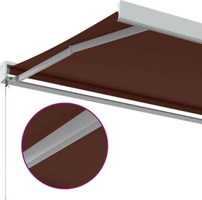 Ručně zatahovací markýza hnědá 350 x 250 cm 3215719
