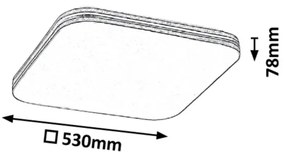 Rabalux 3409 - LED Stropní svítidlo OSCAR LED/36W/230V hranaté