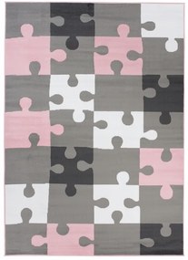 Chemex Dětský koberec puzzle 300x200cm růžový