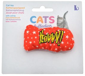 Kočičí textilní hračka s motivem ryby