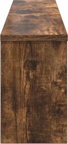 věšák, nástěnný, 5 poliček, háčky, kompozitní dřevo, 26x100x16 cm, kouřový dub, Dekorino TK20260022