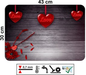 PokojovaDekorace.cz, Valentýnské prostírání - 003, Love, 43x30cm