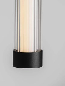 Matně černé hliníkové LED stmívatelné závěsné svítidlo se skleněným stínidlem ø 6,5 cm Glovia – Nova Luce
