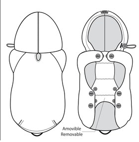 MILK&PEPPER Pláštěnka pro buldočky Tribord žlutá Velikost: 45L