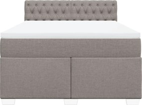 Box spring postel s matrací taupe 140x190 cm textil 3288194