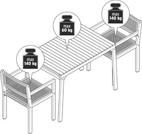 Tchibo - Balkónová souprava s textilním výpletem - barva: šedá