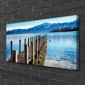 Obraz na plátně Most Moře Hory Architektura 120x60 cm