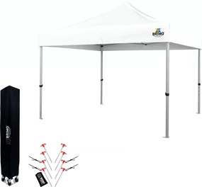 BRIMO Nůžkový párty stan EXCLUSIVE ALU 3x3 m bez stěn bílý
