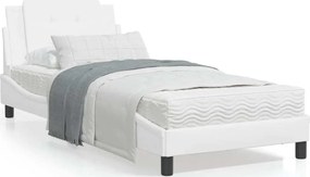 vidaXL Rám postele s LED osvětlením 80 x 200 cm umělá kůže [3214068] Barva: Bílá