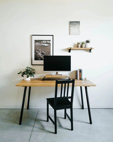 Wuders Pracovní stolek Irving s masivní dubovou deskou 1000 x 700 mm