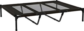 PawHut Přenosný Zdvižený Pelíšek pro Psy a Kočky s Prodyšnou Síťovinou a Oxfordskou Tkaninou pro Vnitřní a Venkovní Použití 122x92x23 cm Černý