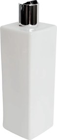 Dávkovač na mýdlo 500 ml bílý s černo-stříbrným DISC TOP LUNA