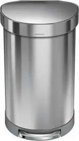Simplehuman Pedálový odpadkový koš  – 45 l/ půlkulatý/ matná ocel/ FPP