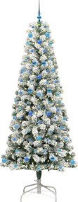 Umělý Skládací Vánoční Strom 300 LED Zelená a bílá 240 cm 3395620