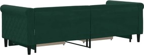 Válenda s přistýlkou a zásuvkami tmavě zelená 80 x 200 cm samet 3197814