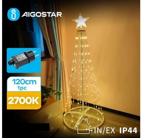 Aigostar-LED Venkovní vánoční dekorace LED/3,6W/31/230V 2700K 120cm IP44