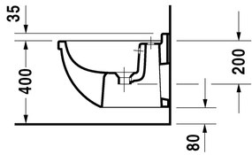 Duravit Starck 3 - závěsný bidet 36x54 cm + Wondergliss 22301500001