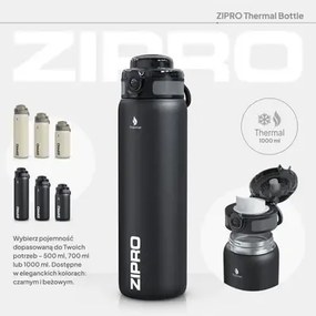 ZIPRO Termoláhev 1000 ml z nerezové oceli černá