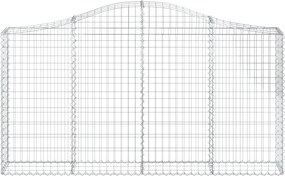 Klenuté gabionové koše 3 ks 200x30x100/120cm pozinkované železo 3145431