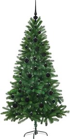 Vánoční stromeček s 150 LED diodami s stojanem Zelená 150 cm PE 3396319