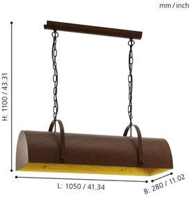 Eglo 49702 - Lustr na řetězu DEERHURST 3xE27/60W/230V