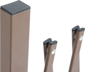 Outsunny nůžková mřížová brána, výsuvná 35-300 cm, ideální pro zahradu, hliník, hnědá, H103,5 cm| Aosom