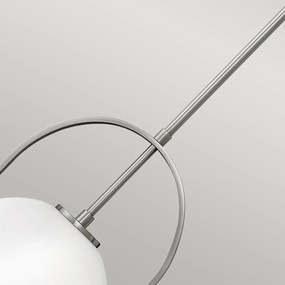 Designový lustr koule Elstead Somerset bílé sklo / nikl