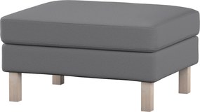 Potah na podnožku IKEA Karlstad barva šedá látka pletený vzor