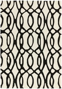 Černý  koberec Blondie Wire White Rozměry: 200x300 cm