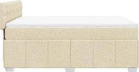 Box spring postel s matrací krémová 140x190 cm textil 3287075