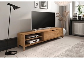 TV stolek z dubového dřeva v přírodní barvě 200x48 cm Twig – The Beds
