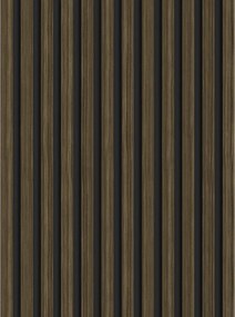 Mexen Lam-B, akustické stěnové lamely 275 × 30 cm, HDF deska 4 mm, technická dýha, eben královský, S100-275307-3015-020
