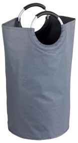 WENKO 3440803100 - Koš na prádlo JUMBO 38x72 cm antracit/stříbrná/černá 3440803100