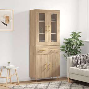 Skříň highboard dub sonoma 69,5 x 34 x 180 cm kompozitní dřevo