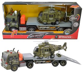 CITY SERVICE CAR - 1:16 Tahač s návěsem a vrtulníkem 571G