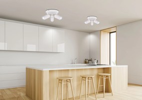 Bílé stropní svítidlo Colly pro žárovku 3x GU10 s kulatou základnou  - Candellux