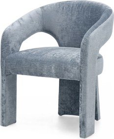 Designové čalouněné jídelní křeslo Nuria modrošedé