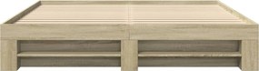 Rám postele bez matrace Dub Sonoma 200x200cm Dřevěné konstrukce 3295445