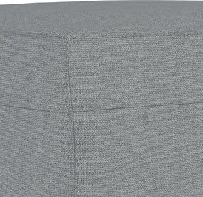 3dílná sedací souprava s poduškami světle šedá textil 3201672