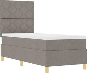 Postel s boxspringem s čelo Taupe 80 x 200 cm textil 3339655
