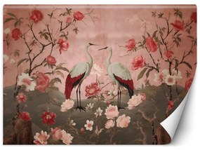 Fototapeta, Květiny a ptáci Chinoiserie - 350x245 cm