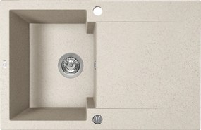 Kuchinox Chichi, granite sink - 1-komorový drez s odkvapem, LAV-SBH_411Y