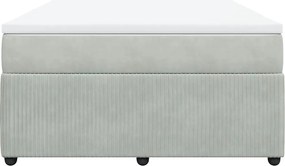 Box spring postel s matrací světle šedá 140x200 cm samet 3285644
