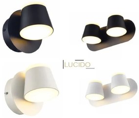 ACA Lighting LED nástěnné svítidlo LUCIDO 640lm, černá barva