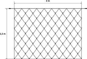 Hobby Line LED světelná síť, 200 × 150 cm, teple bílá, 90 diod, tmavě zelený kabel, IP44, prodlužovací